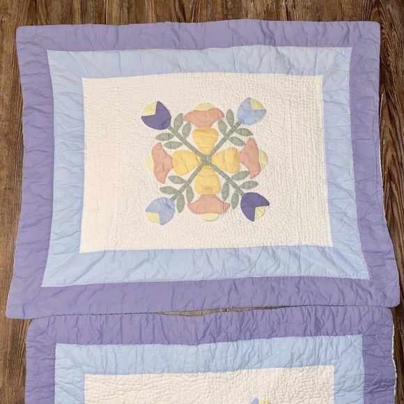 PDK | Bedding | Vintage Pdk Tulip Puff Appliqu Hand Stitch Farmhouse ...